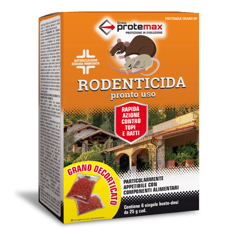 RODENTICIDA GRANO BF 150g (bustine da 25g) - PROTEMAX